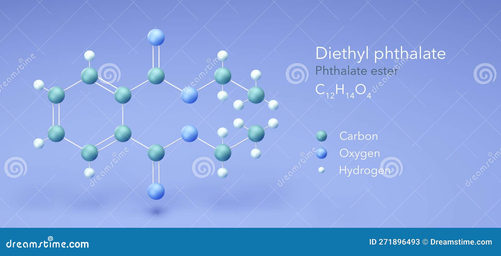 Diethyl Phthalate Molecule, Molecular Structure, Phthalate Ester, Ball ...
