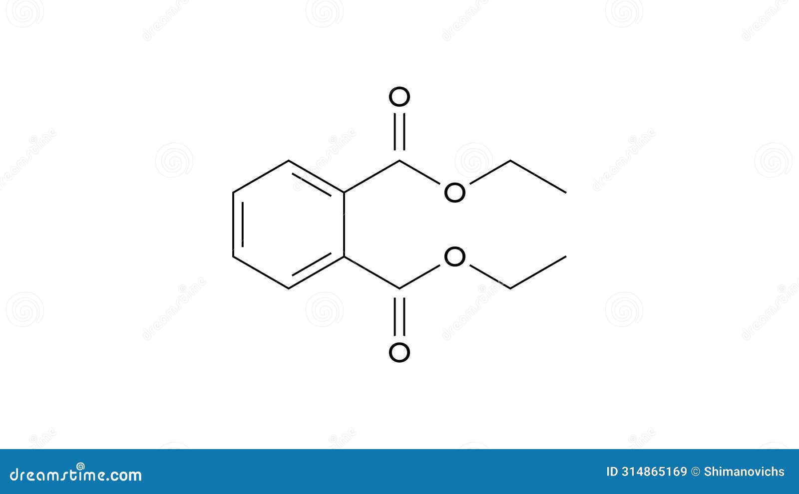 3D Image Of Diethyl Ether Skeletal Formula | CartoonDealer.com #276344953