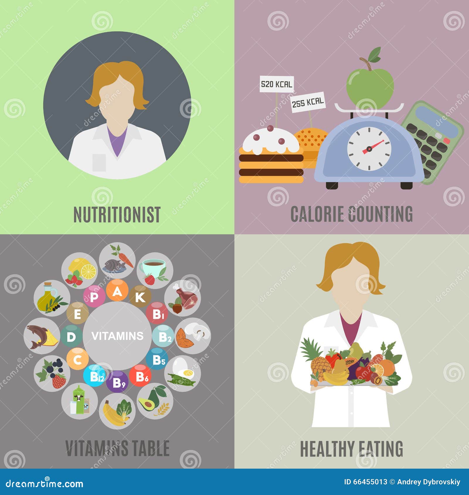 Dietitian and Healthy Eating Stock Vector - Illustration of diet ...