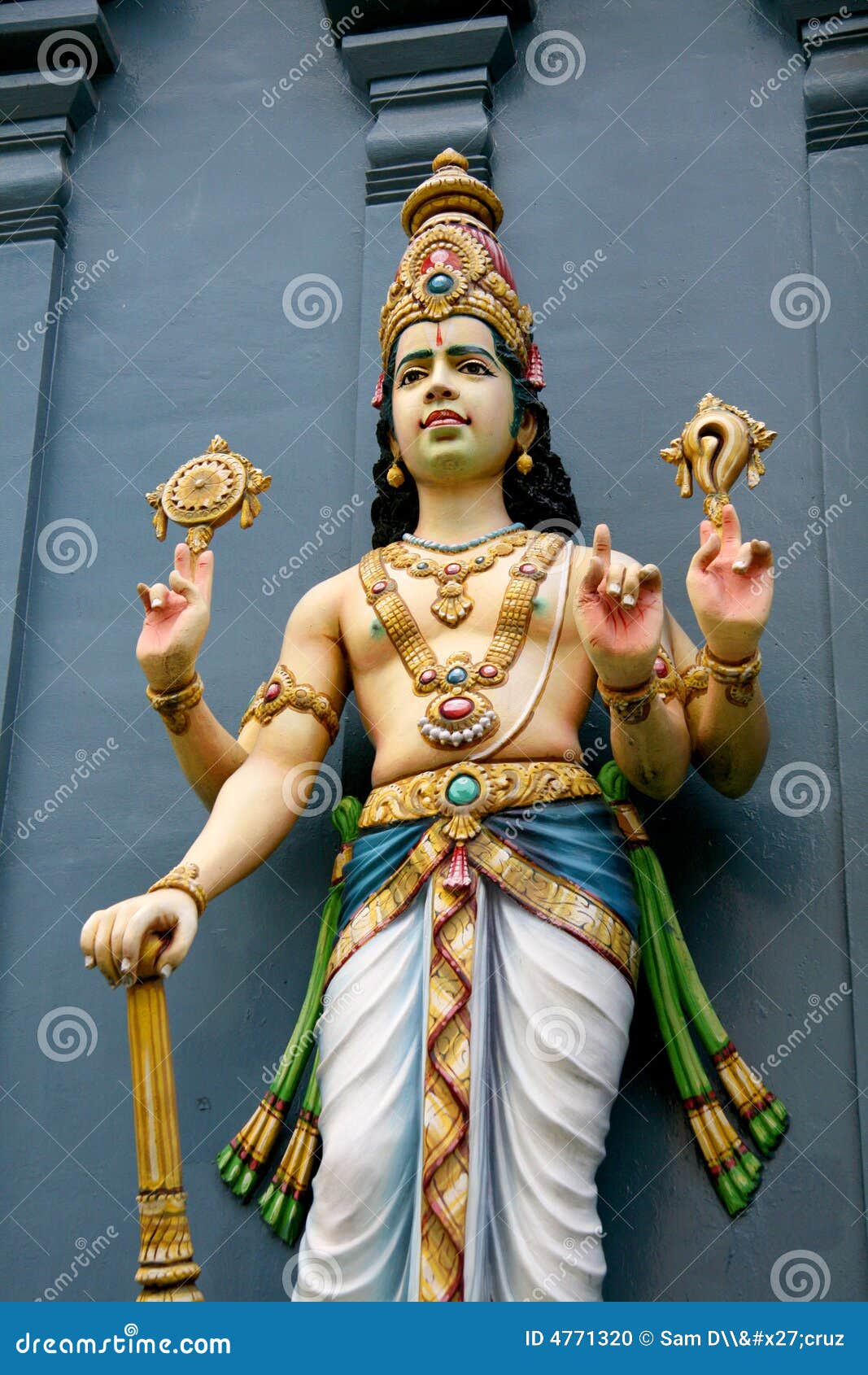 Dieu Indou - Temple De Sri Srinivasa, Singapour Photo stock - Image du ...