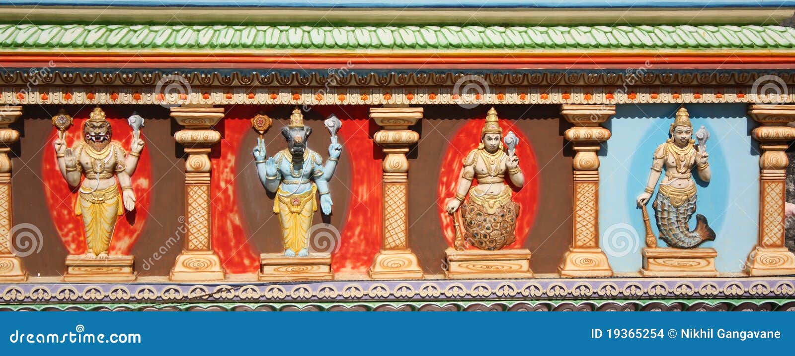 Dieux indous photo stock. Image du indou, vishnou, conception - 19365254