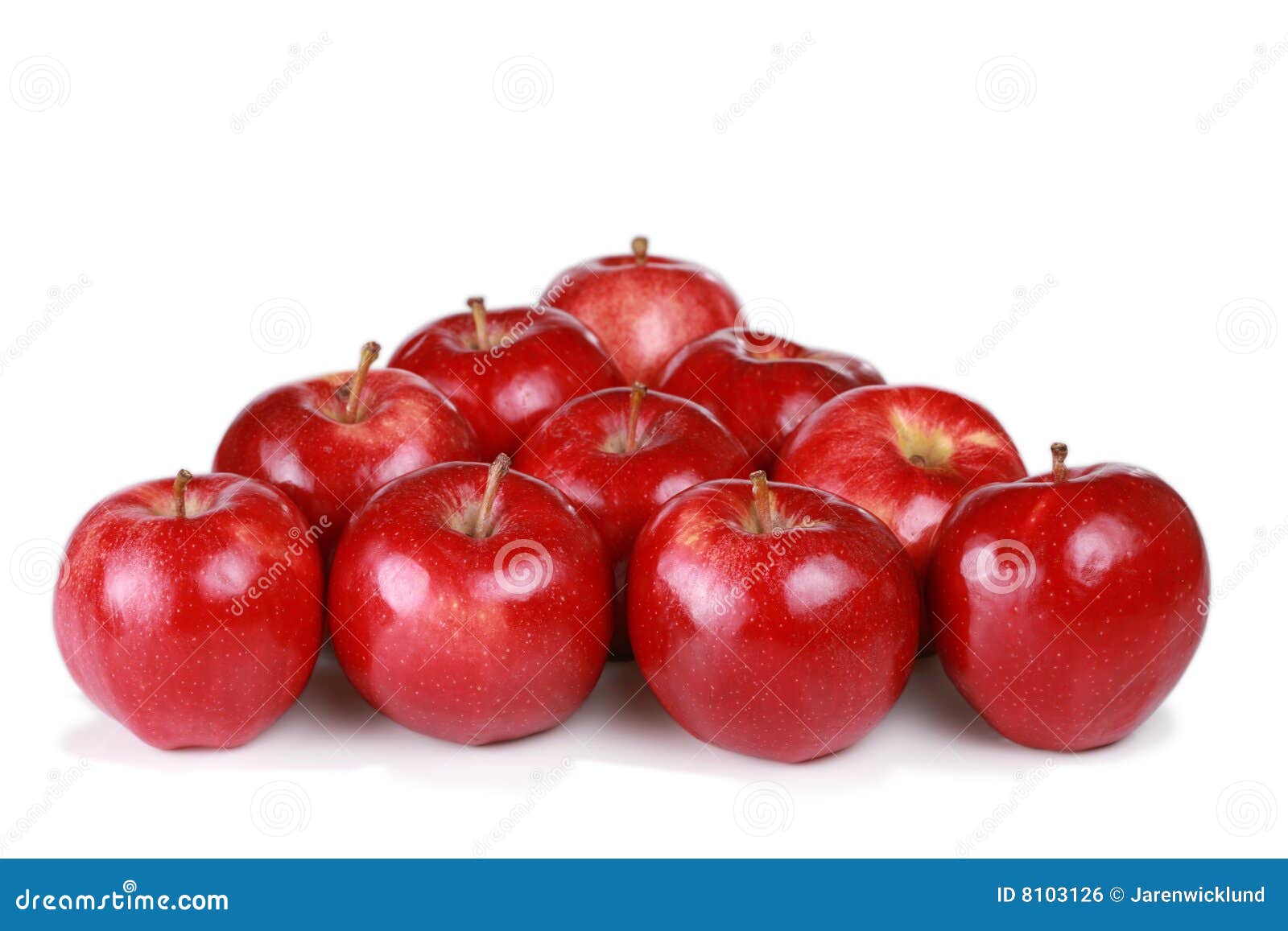 Diez manzanas de la gala foto de archivo. Imagen de sano - 8103126