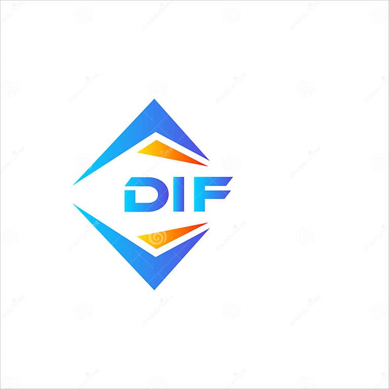 DIF Abstract Technology Logo Design on White Background. DIF Creative ...