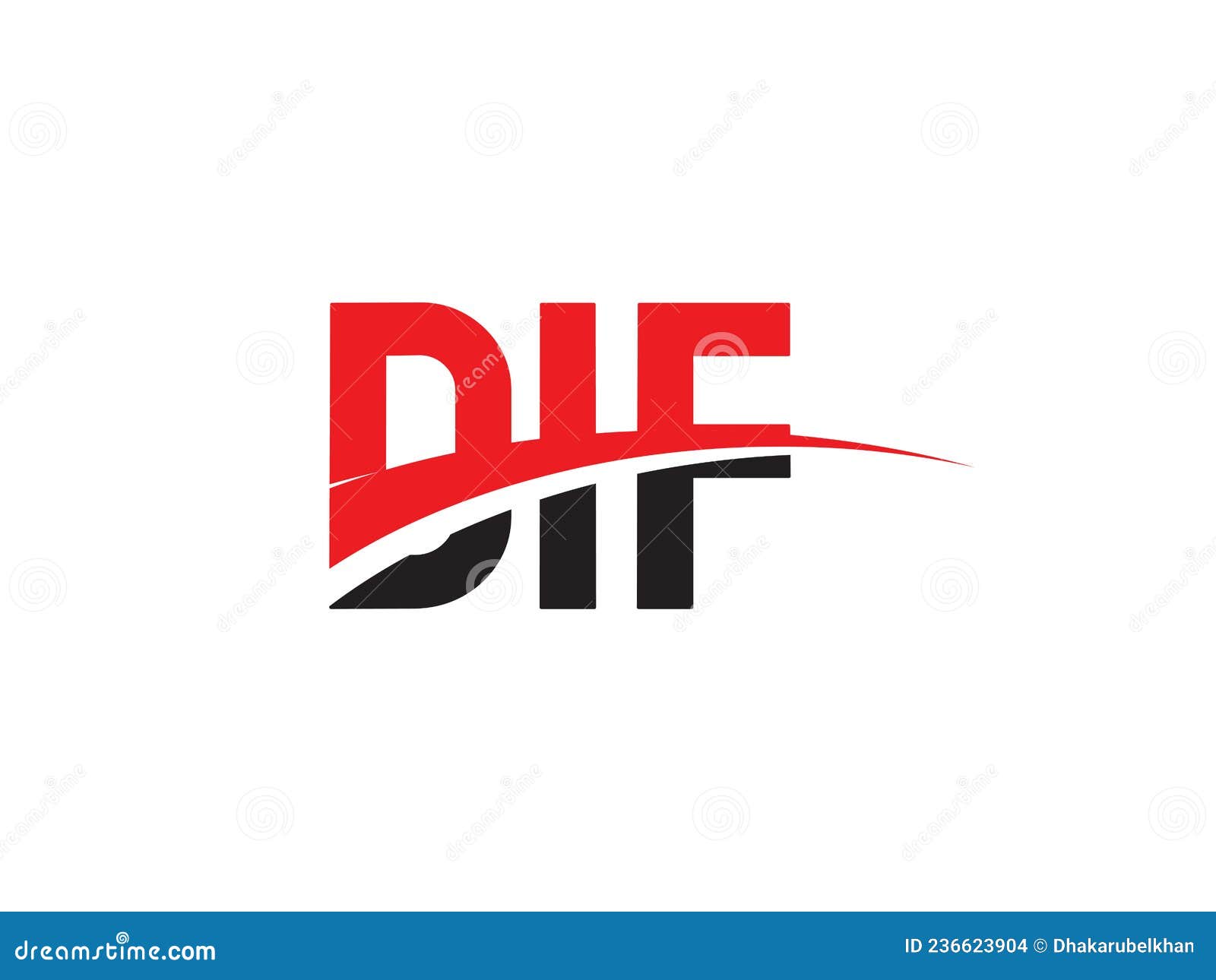 DIF Letter Initial Logo Design Vector Illustration Stock Vector ...
