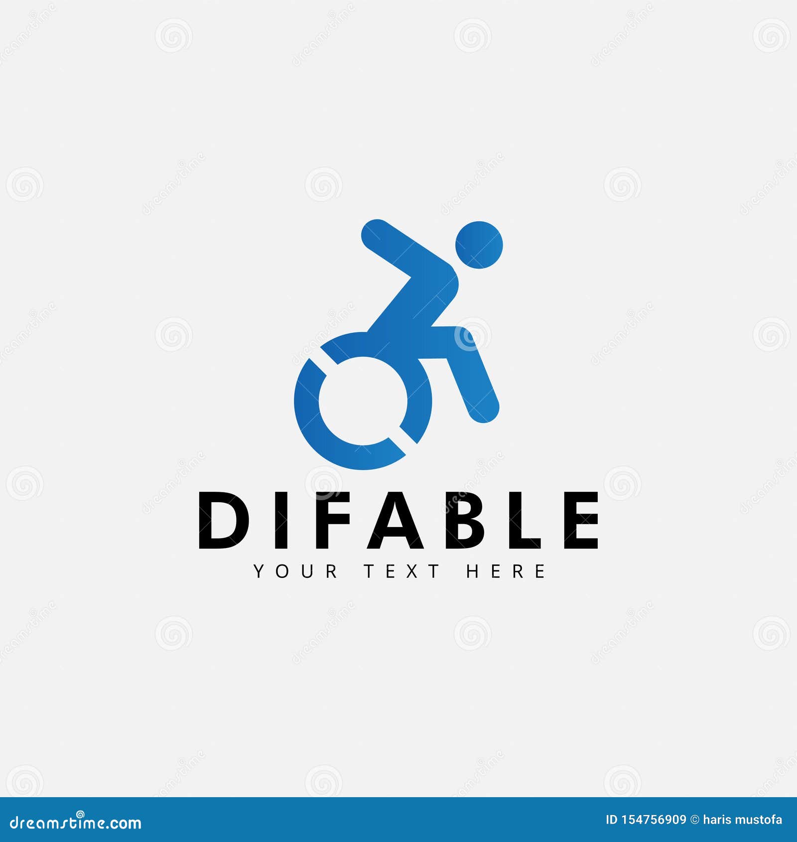 Difable Different Ability Logo Design Template Isolated Stock Vector ...