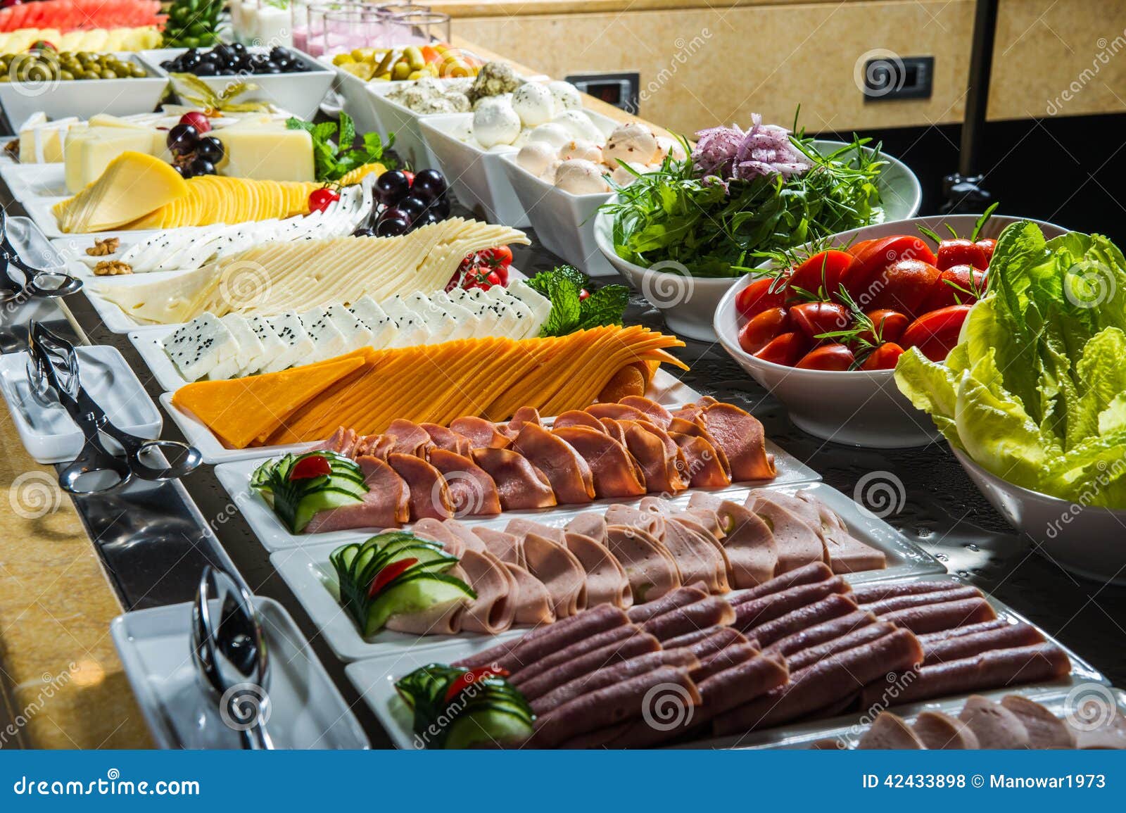 Diferent Appetizers in Buffet. Stock Photo - Image of culinary ...