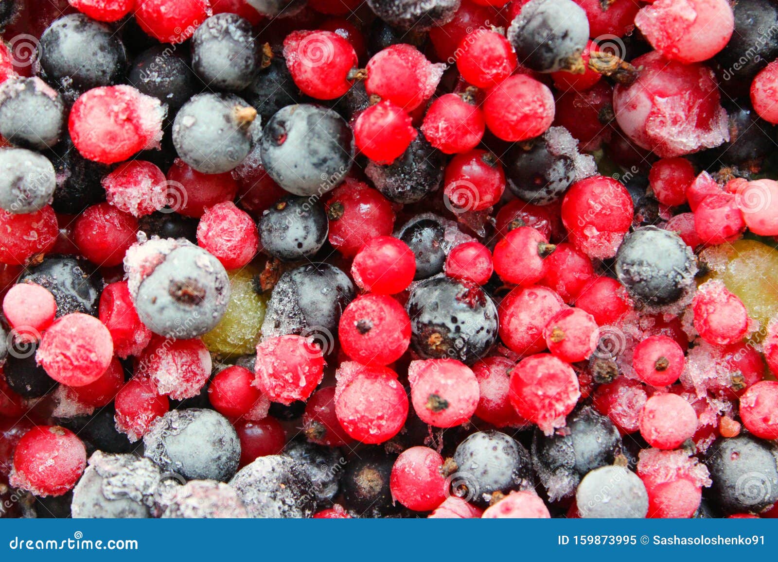 Diferentes Tipos De Bayas Congeladas, De Fondo, De Cierre Imagen de ...