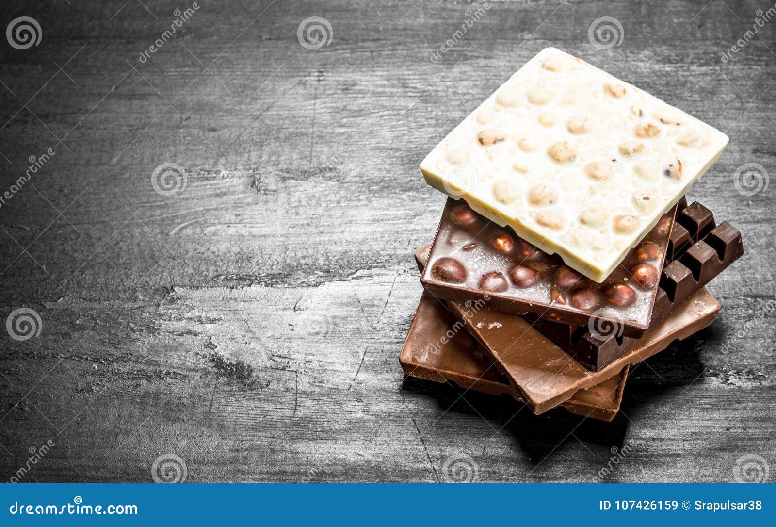 Diferentes Tipos De Chocolate En Barras Imagen de archivo - Imagen de ...