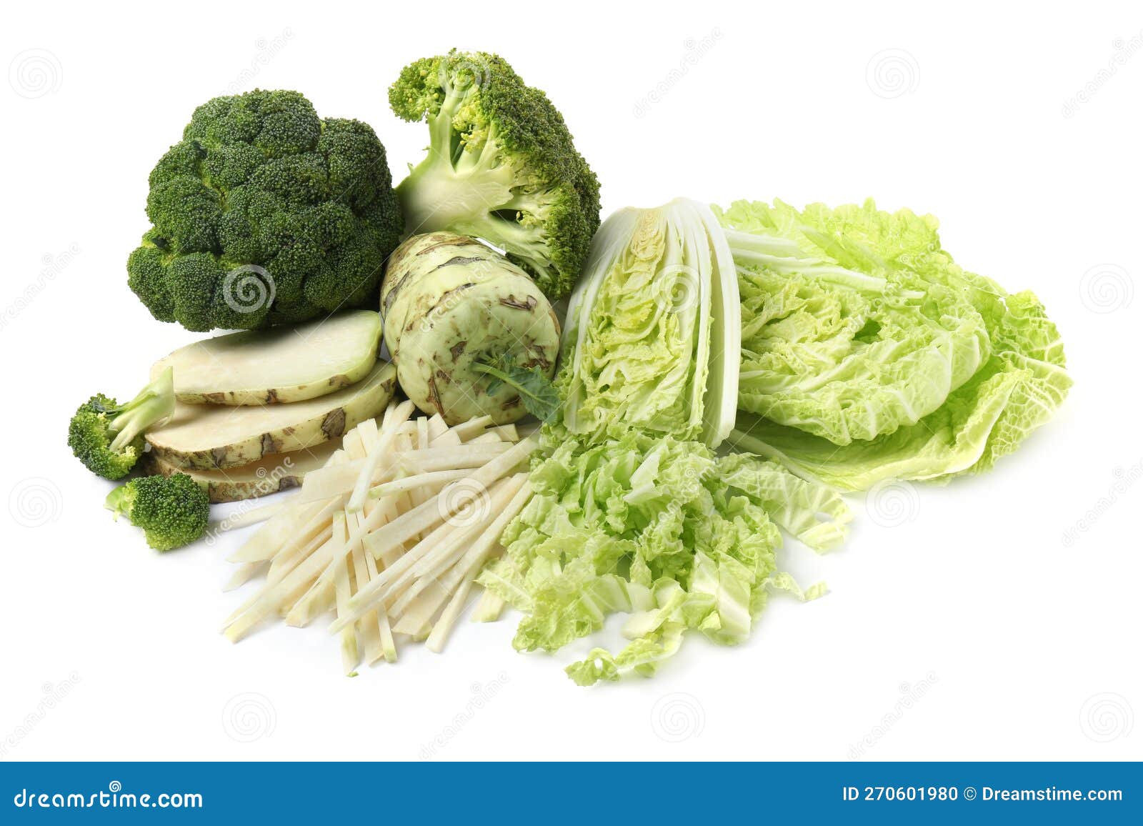 Diferentes Tipos De Repolho Cortado Sobre Fundo Branco Foto de Stock ...
