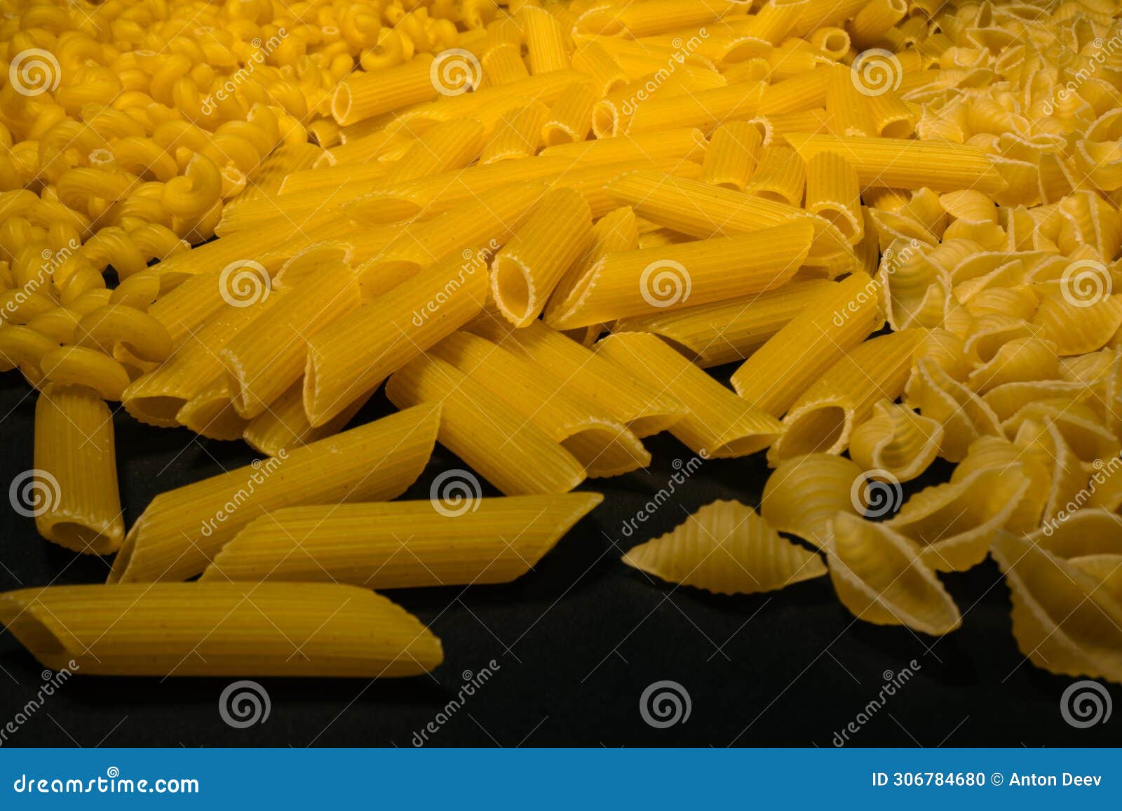 Diferentes Tipos E Formas De Massas Italianas Secas. Fundo De Massa ...