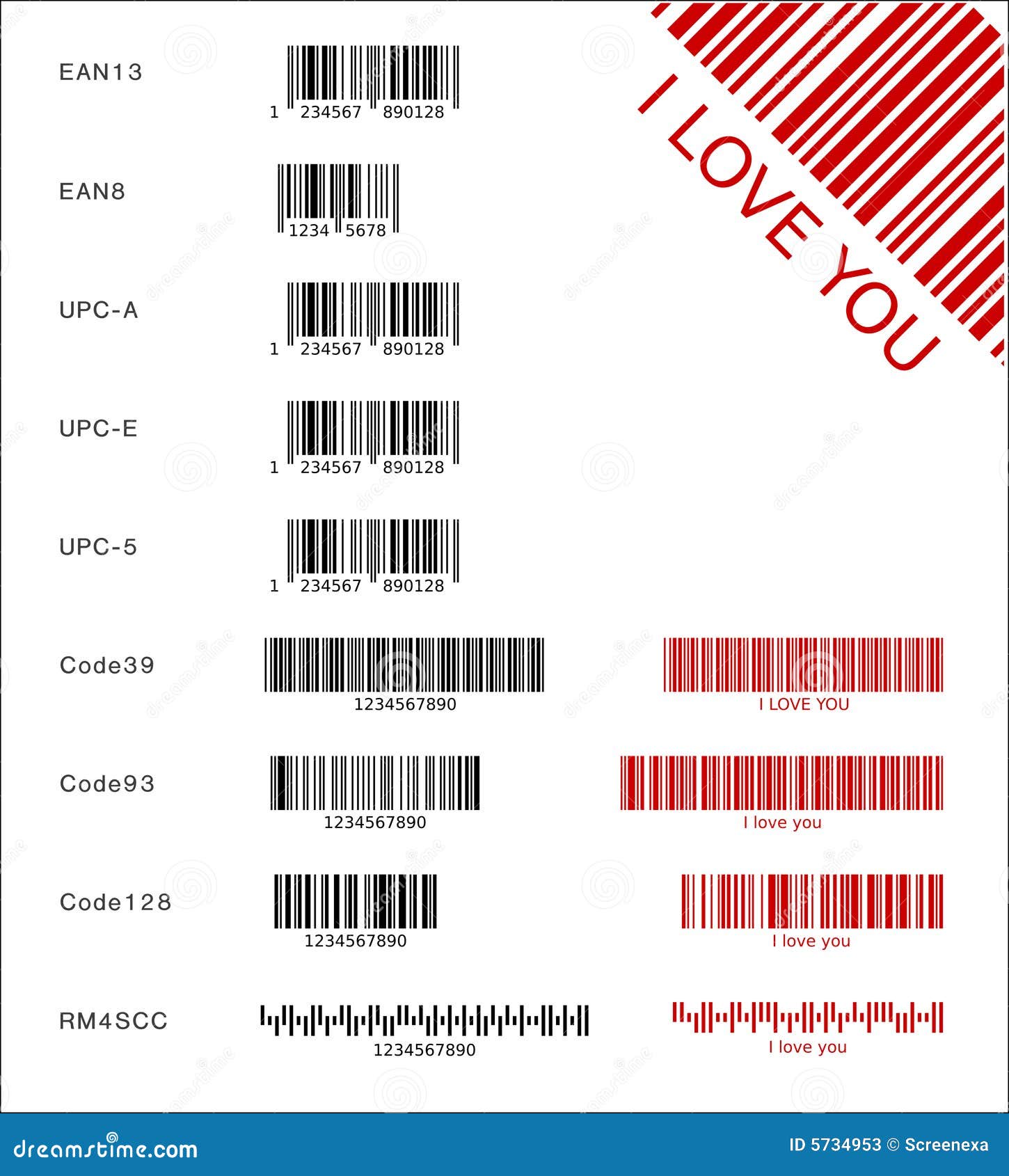 Différents codes barres illustration de vecteur. Illustration du ...