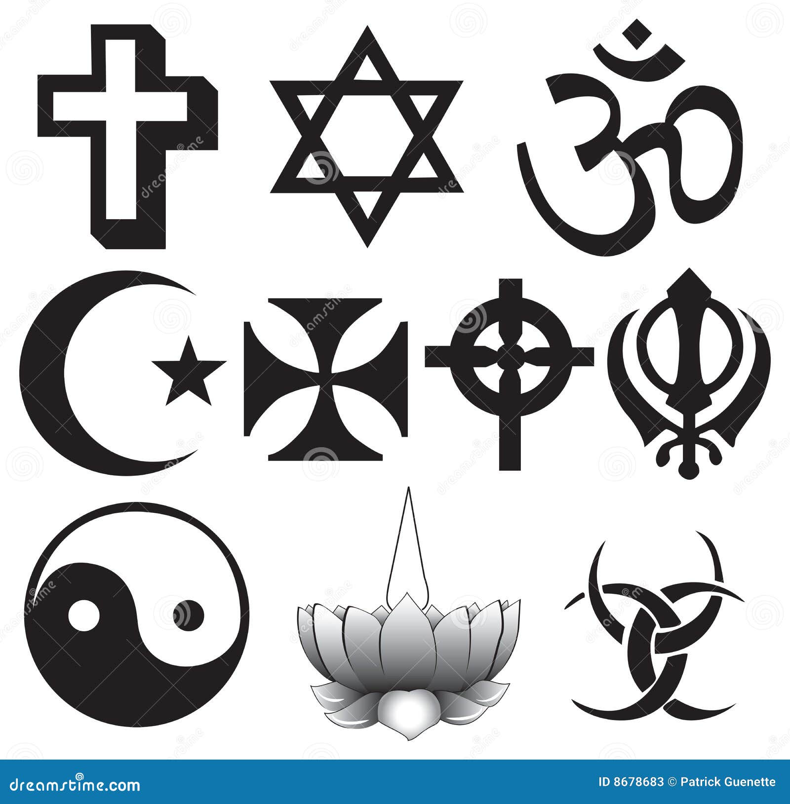 Différents Symboles De Religions Illustration Stock - Illustration du ...