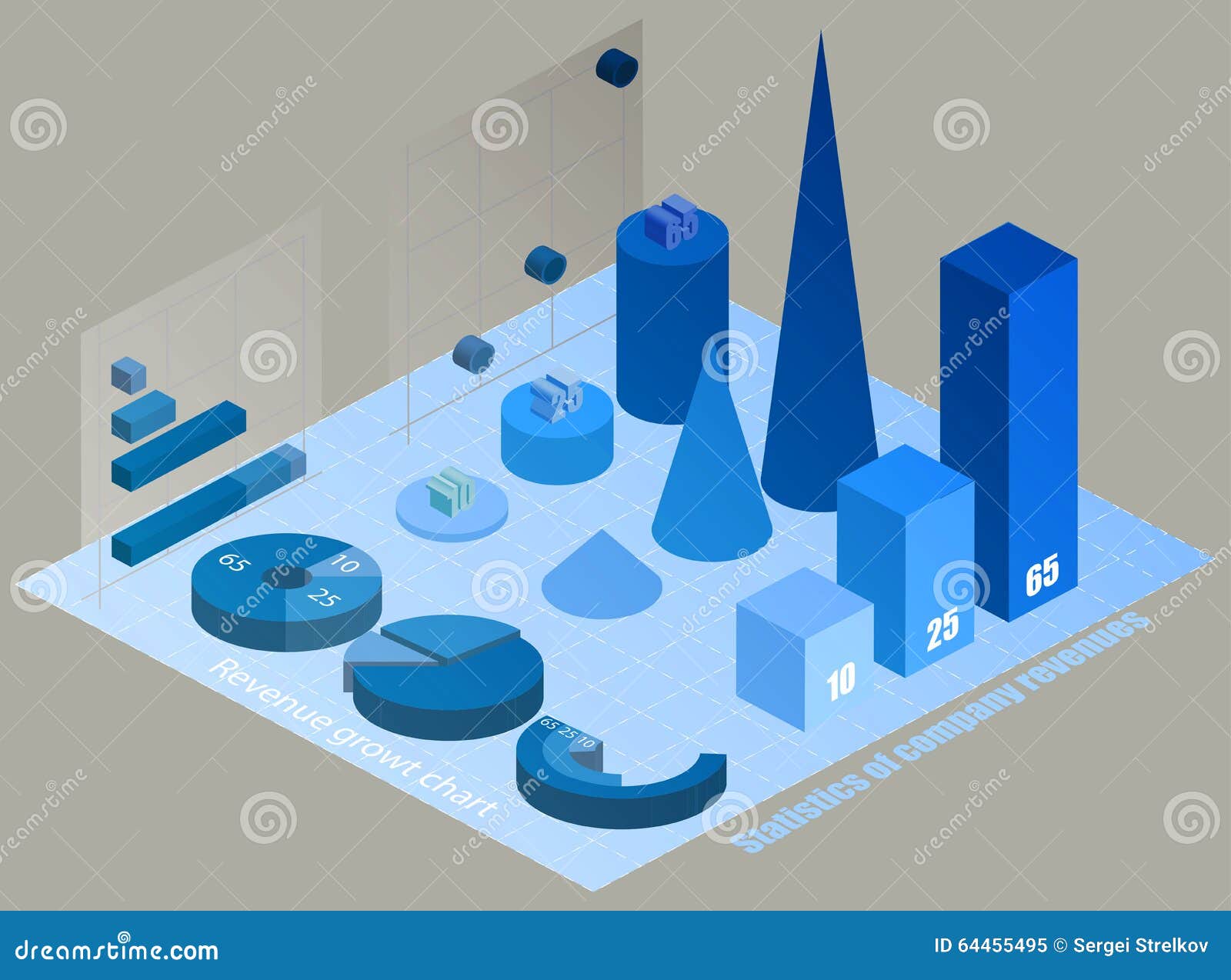 Différents Types De Diagrammes Illustration de Vecteur - Illustration ...