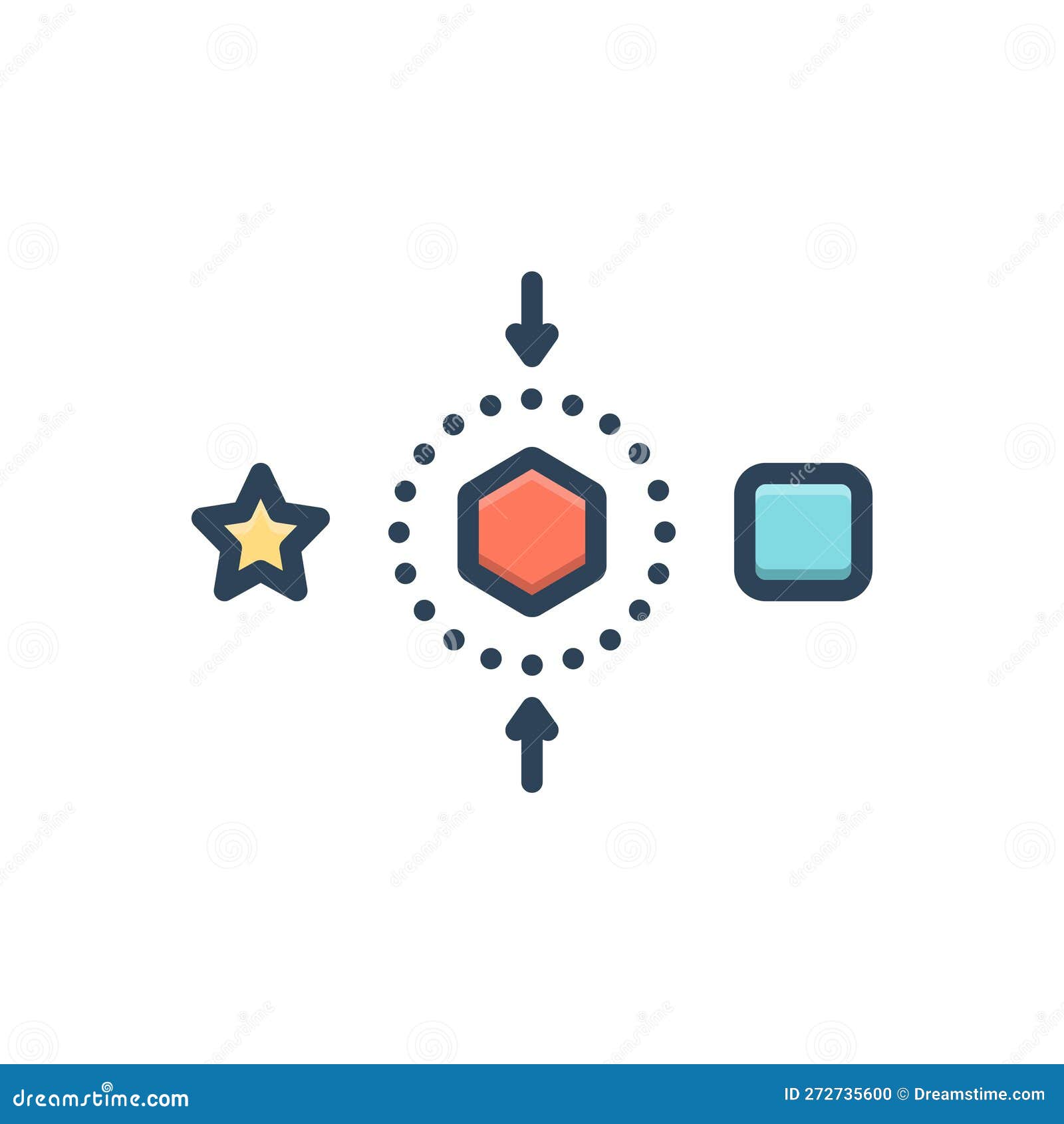 Color Illustration Icon for Diff, Shape and Different Stock Vector ...