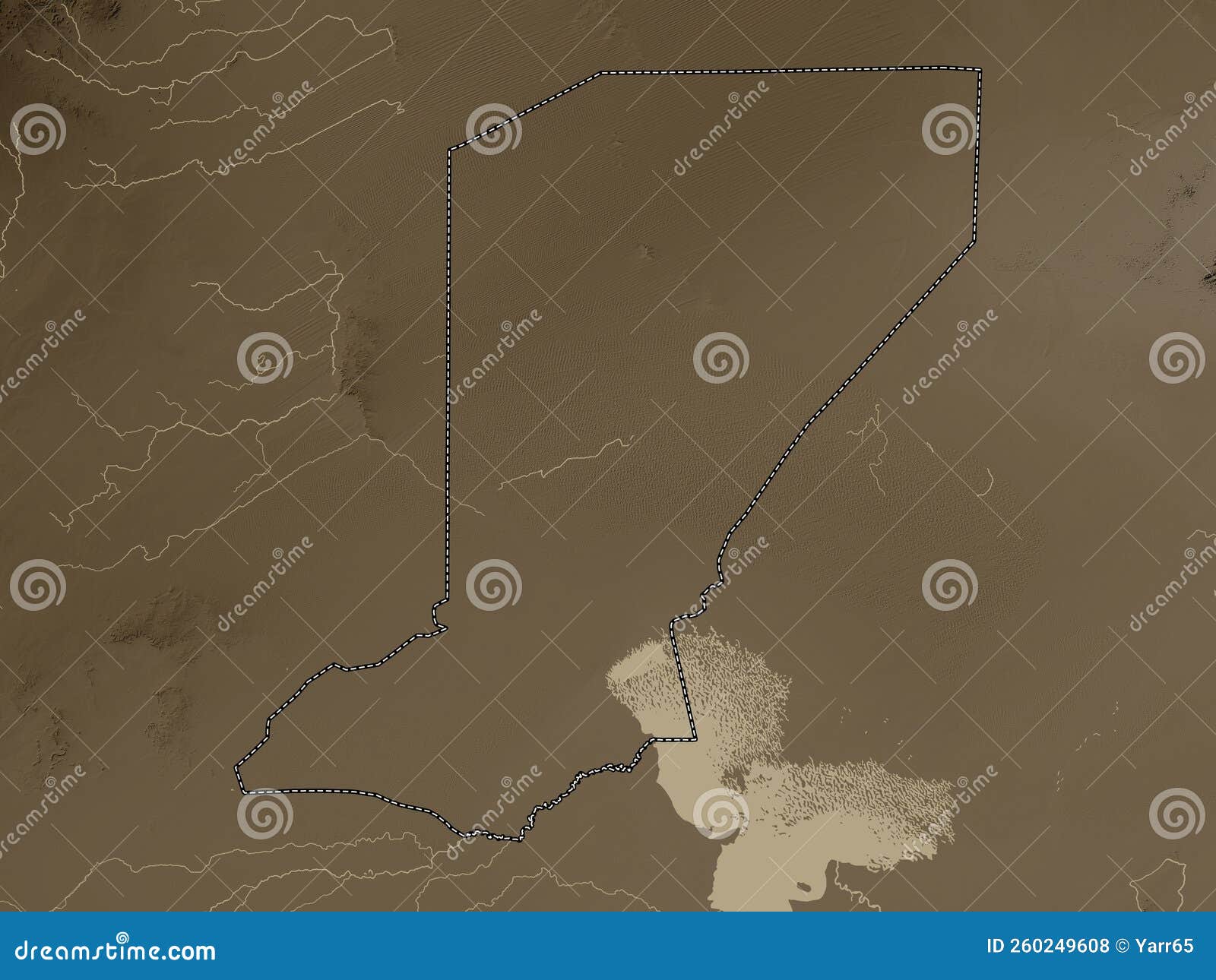 Diffa, Niger. Sepia. No Legend Stock Illustration - Illustration of ...