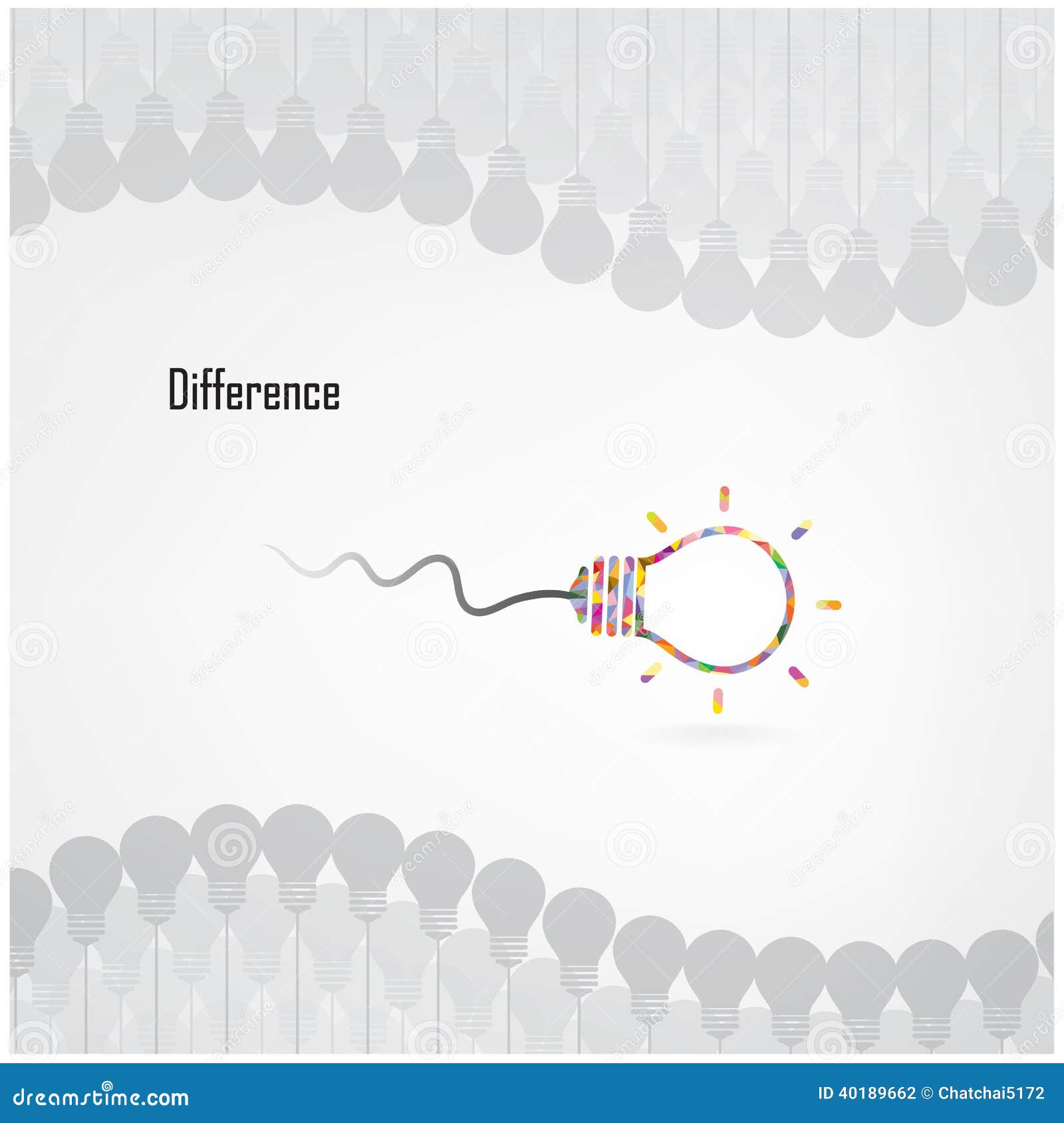 Difference concept stock vector. Illustration of minimal - 40189662