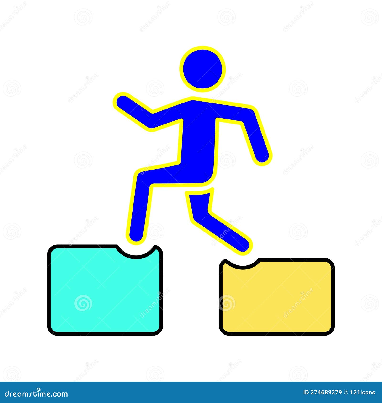 Difference, Difficulties, Disjunction Icon Stock Illustration ...