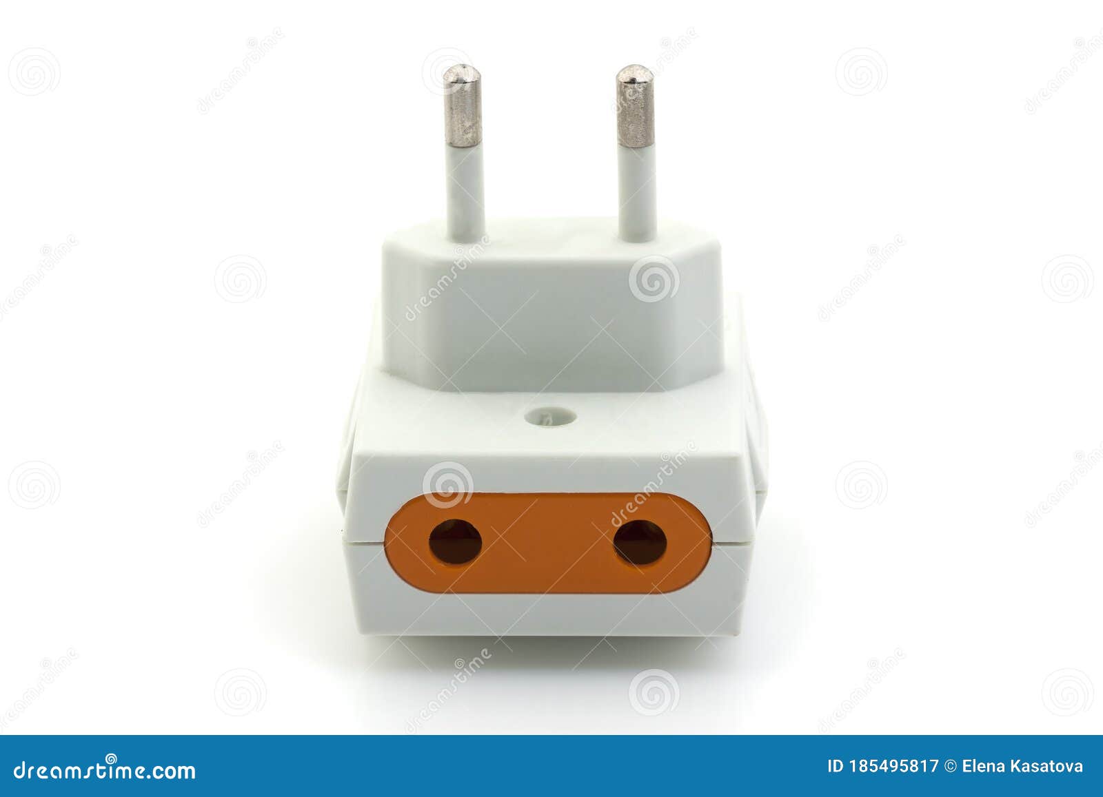 Electric Plug on White Background Stock Image - Image of extension ...