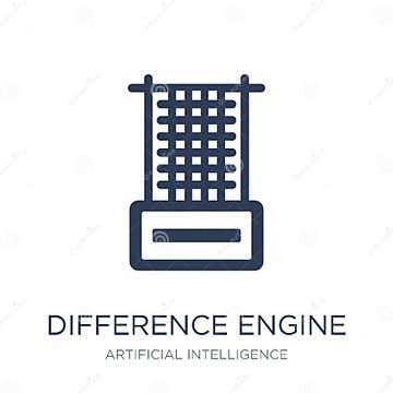 Difference Engine Icon. Trendy Flat Vector Difference Engine Ico Stock ...
