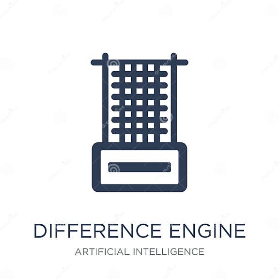 Difference Engine Icon. Trendy Flat Vector Difference Engine Ico Stock ...