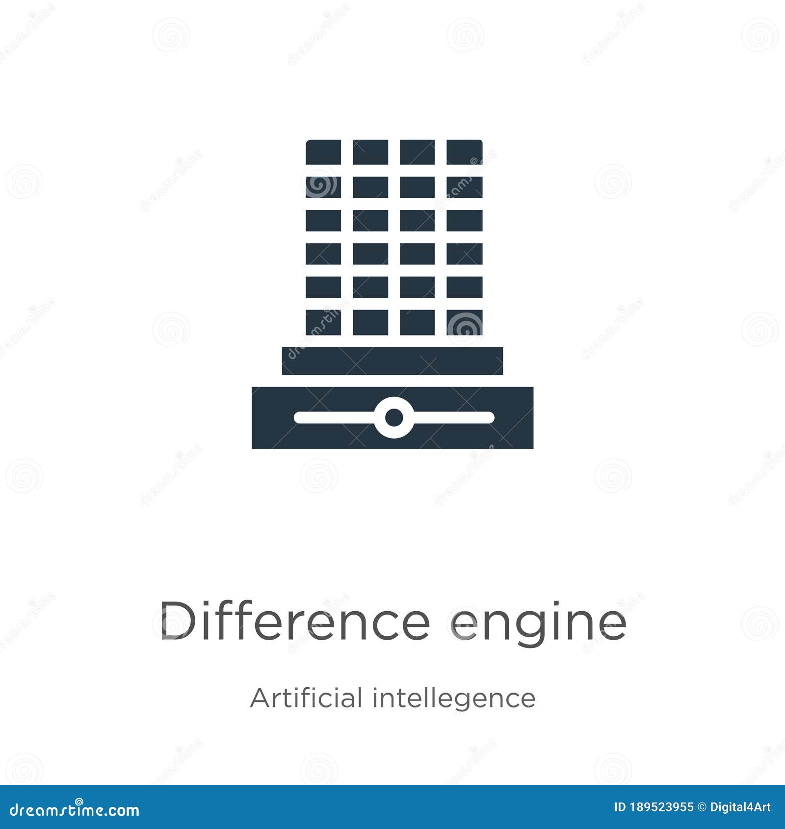 Difference Engine Icon. Trendy Flat Vector Difference Engine Ico ...