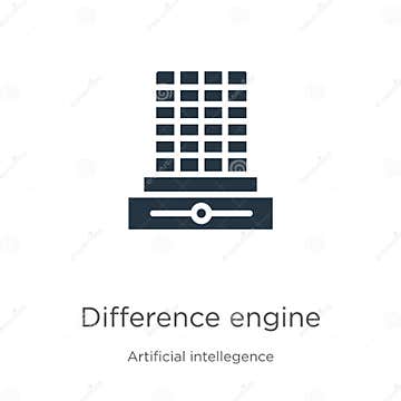 Difference Engine Icon Vector. Trendy Flat Difference Engine Icon from ...