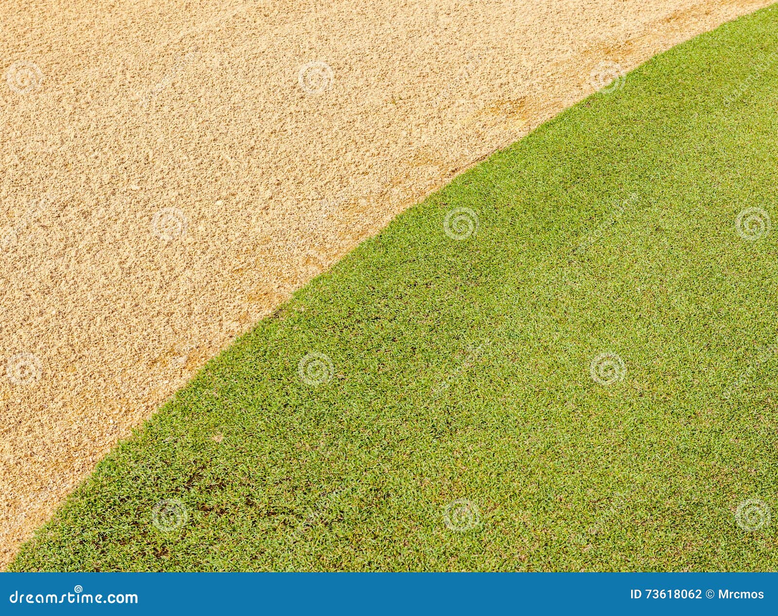 Difference Of Fresh Green Grass And Dry In Golf Course. Stock ...