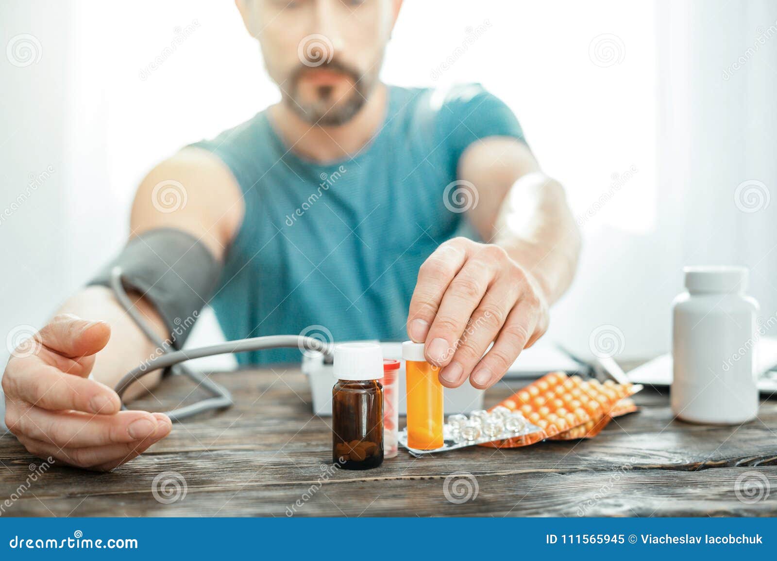 Difference Helpful Drugs Being on the Table. Stock Image - Image of ...