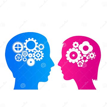 Man and woman thinking stock vector. Illustration of background - 29703899