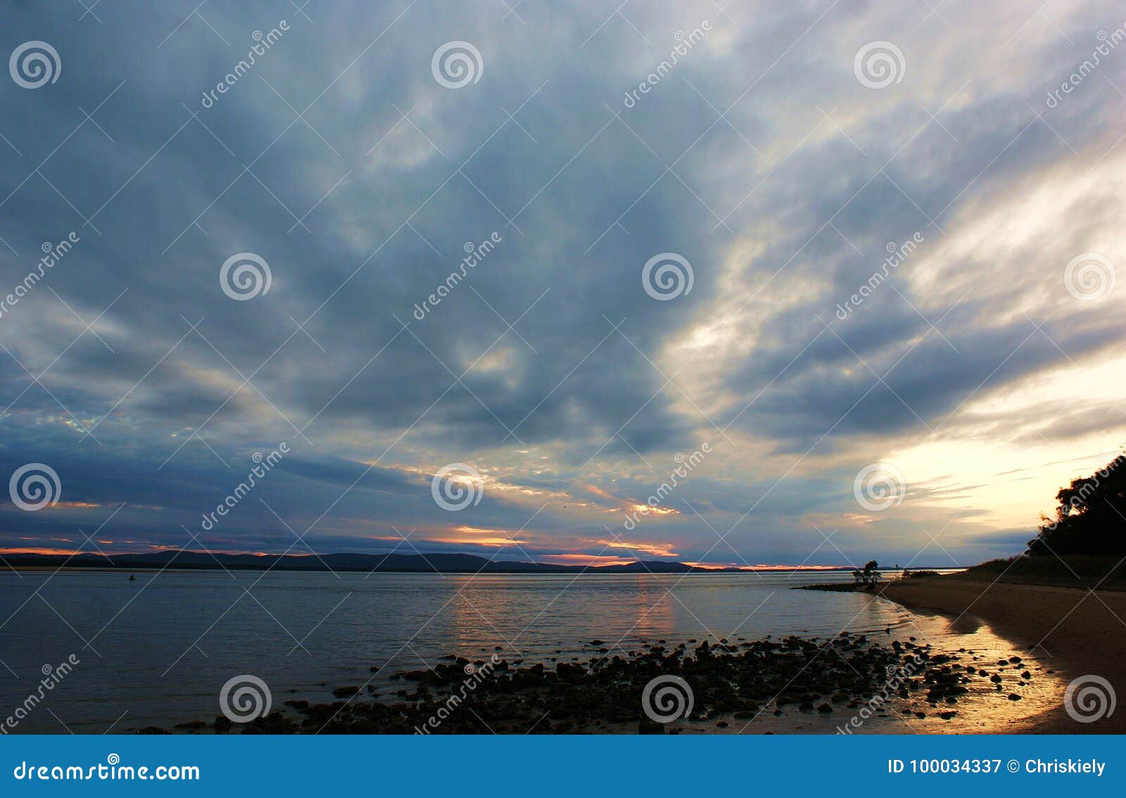 Blue Sunset stock image. Image of rays, last, beauty - 100034337