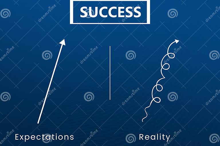Success expectations. stock illustration. Illustration of arrows ...