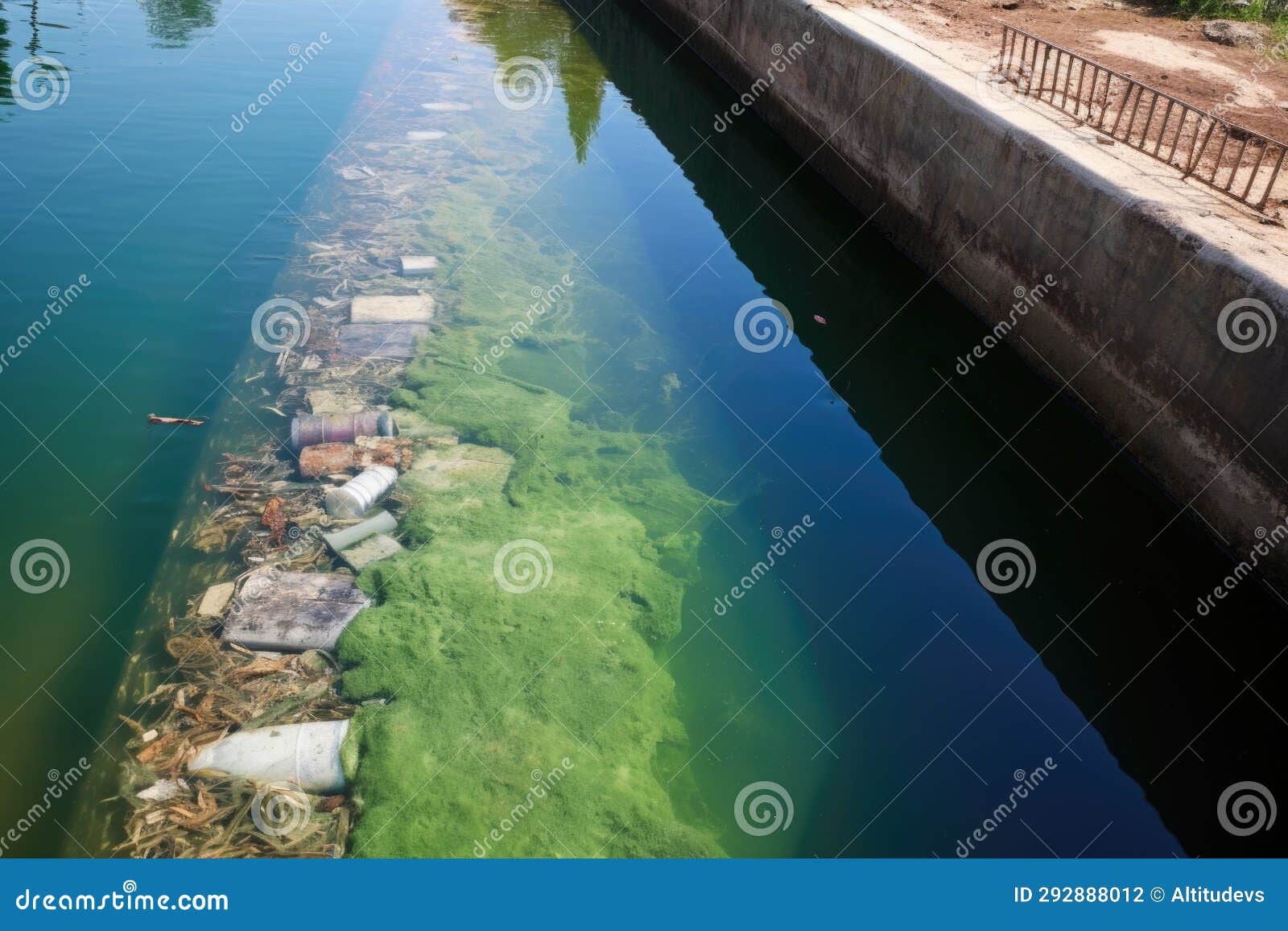 Difference between Polluted and Clean Water Bodies Stock Photo - Image ...
