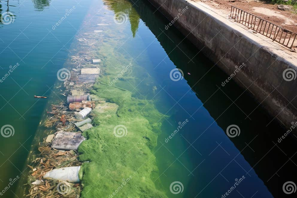 Difference between Polluted and Clean Water Bodies Stock Photo - Image ...