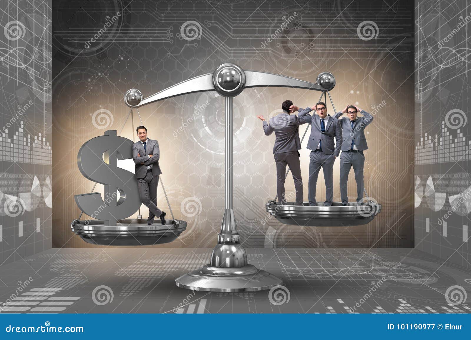 The Difference between Rich and Poor People Stock Illustration ...