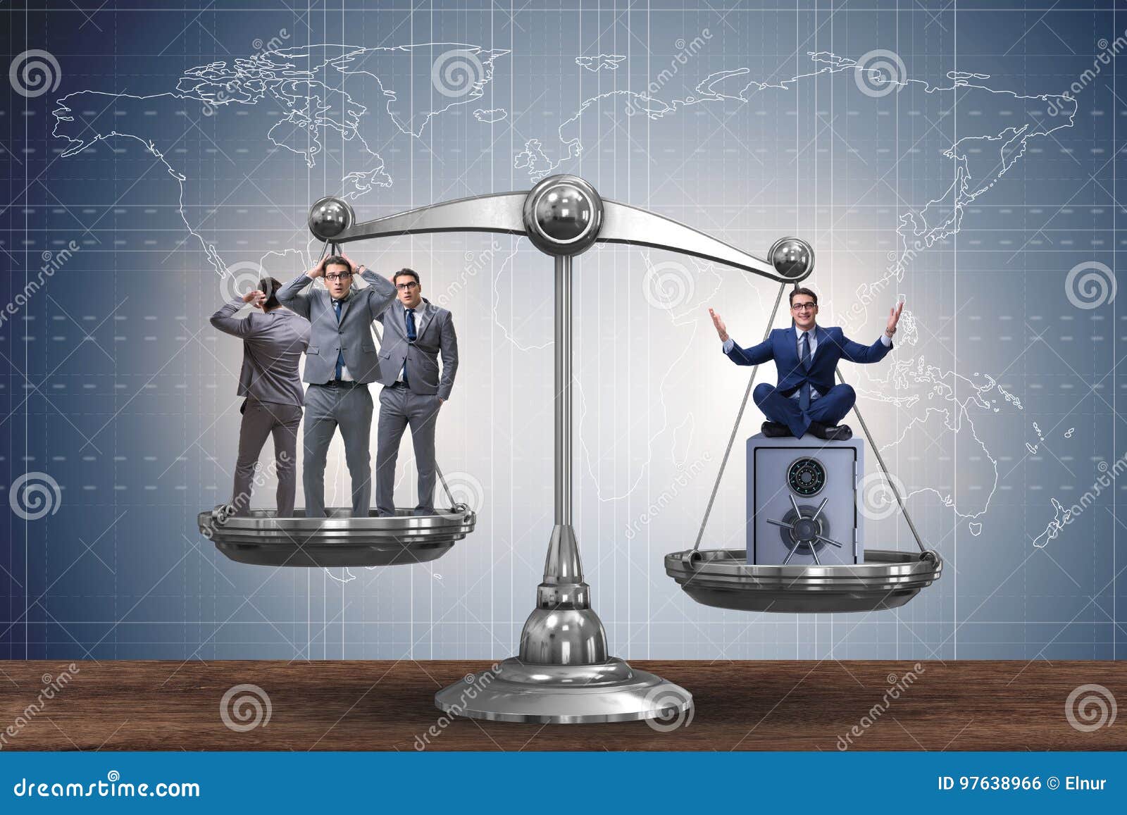 The Difference between Rich and Poor People Concept Stock Photo - Image ...