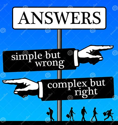 Simple complex answers stock illustration. Illustration of simple ...