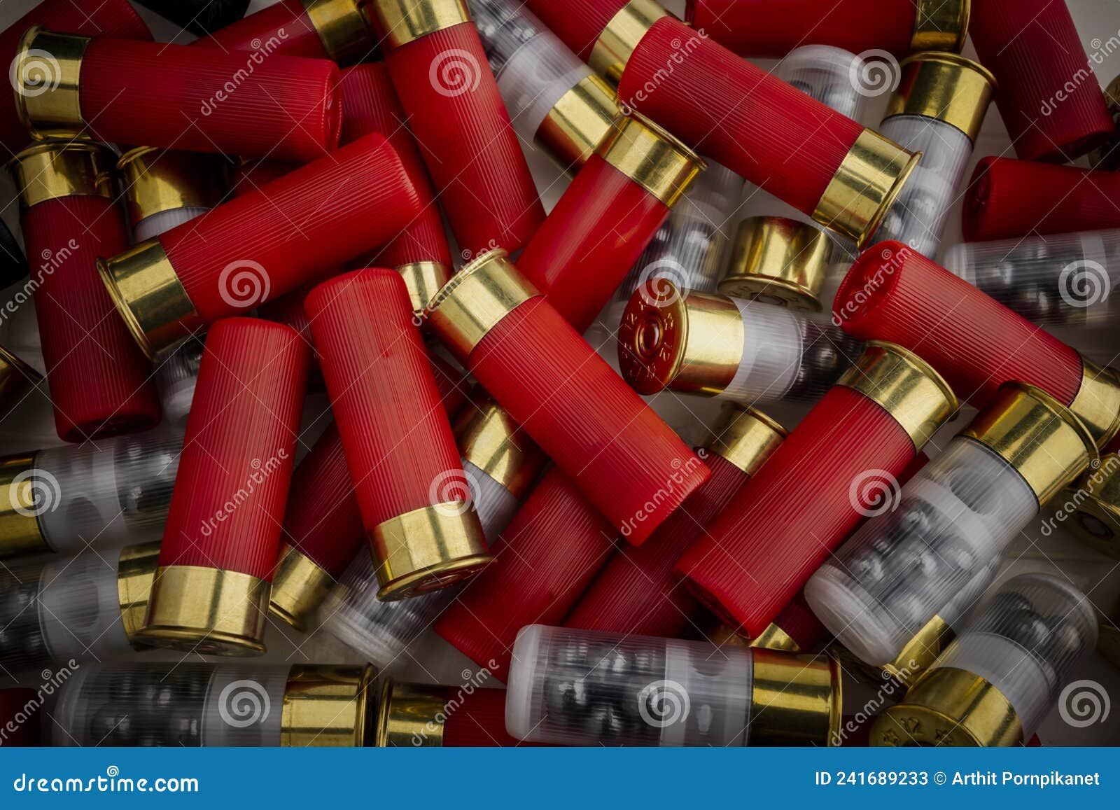 Pile Of Difference Type Of Shotgun Shell , Can Be Used As A Background ...