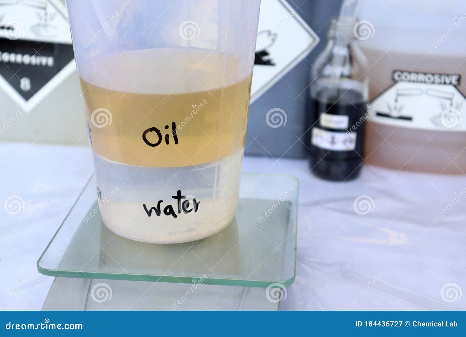 Water and oil stock image. Image of orange, microbiology - 184436727