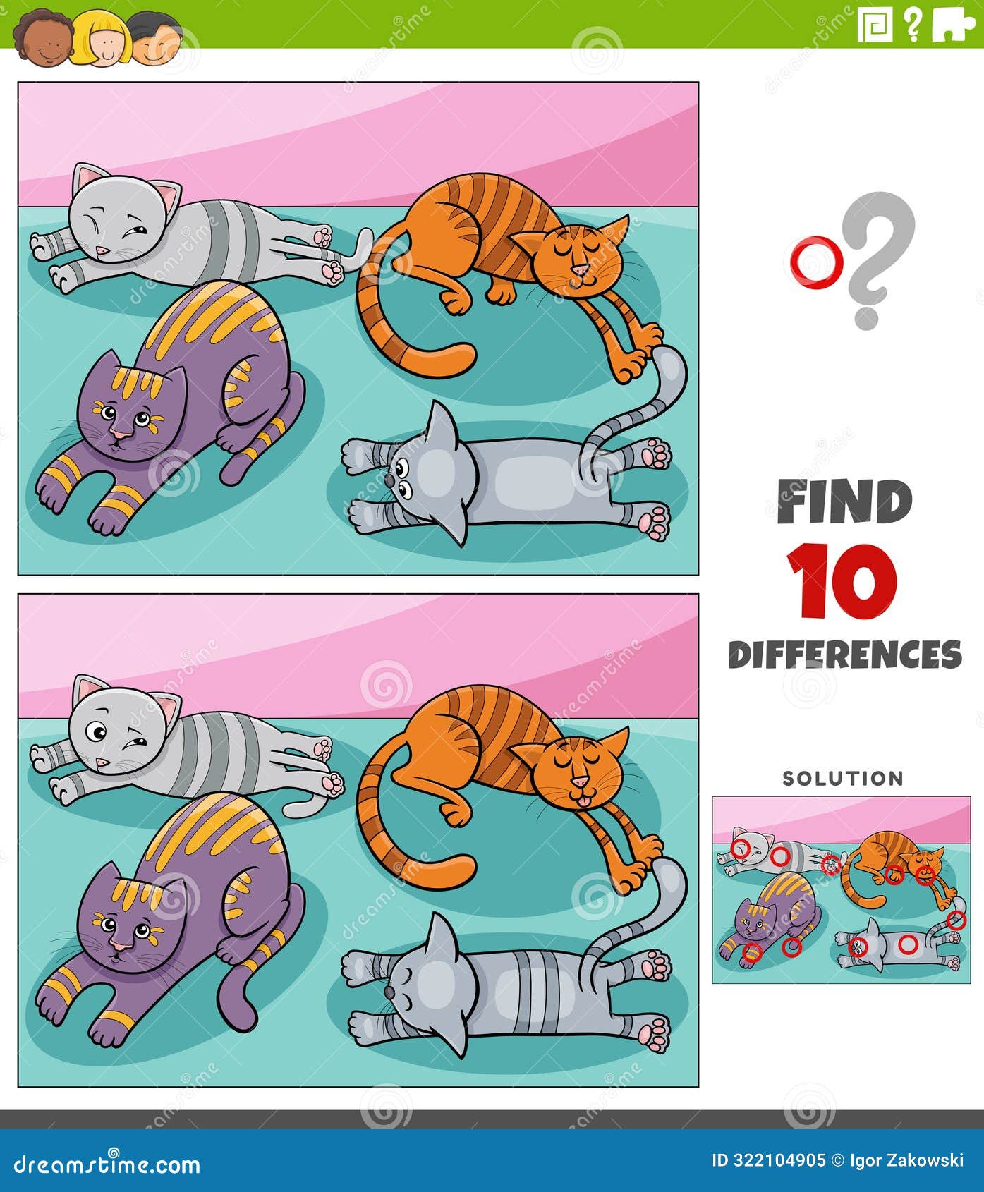 Relax Differences Visual Game Cartoon Vector | CartoonDealer.com #33745189