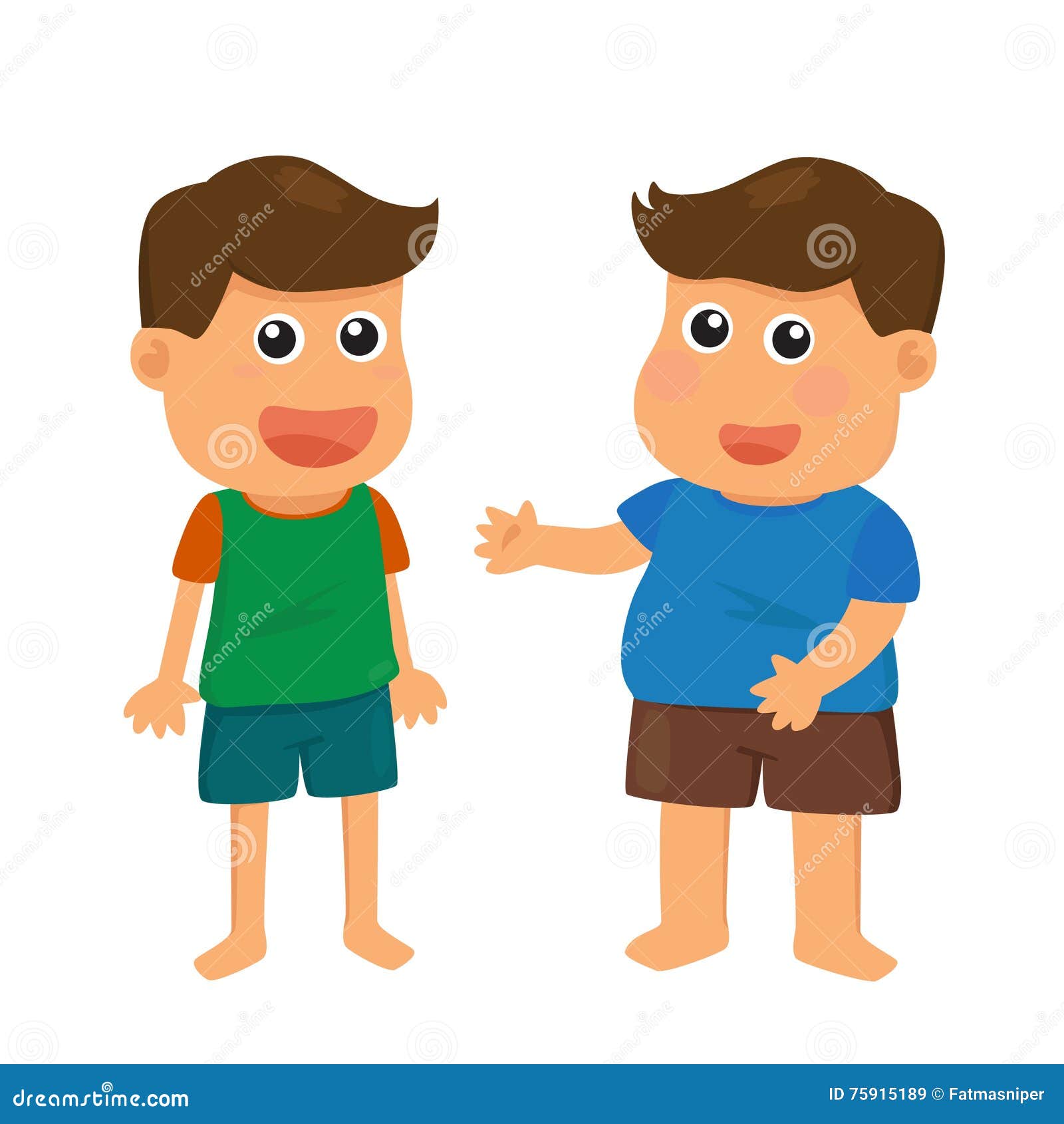 Differences in body shape stock illustration. Illustration of large ...