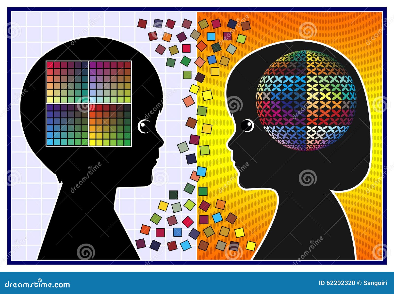 Differences in Creative Skills Stock Illustration - Illustration of ...