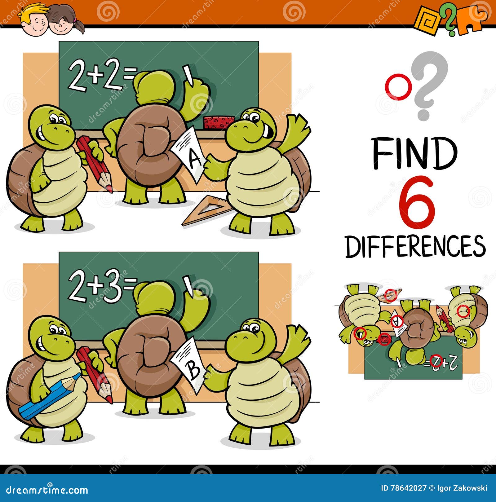 Differences Task for Children Stock Vector - Illustration of ...