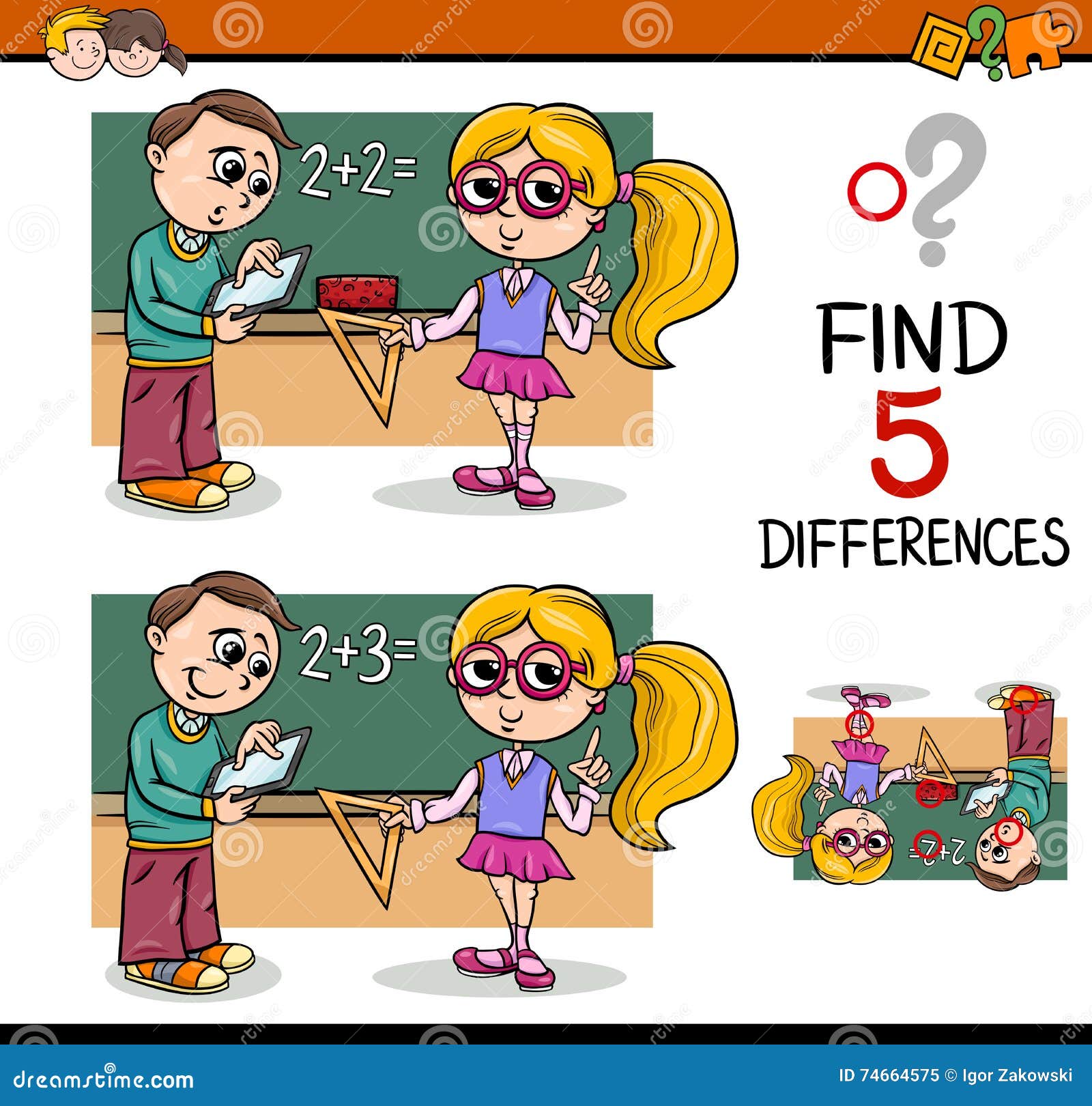 Differences Task For Kids Royalty Free Vector Image