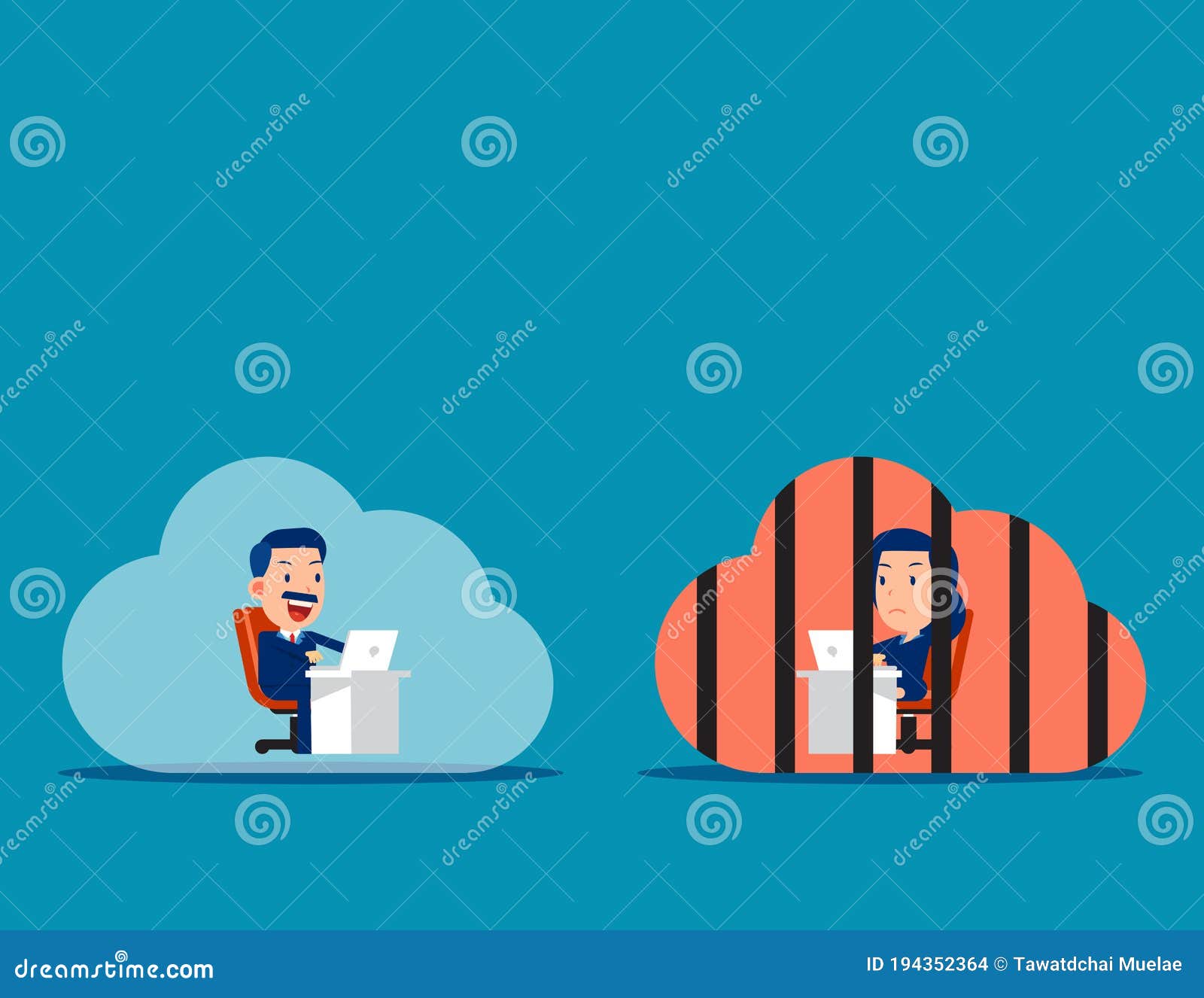 Differences Thinking Symbol. Psychology Symbol Cartoon Vector ...