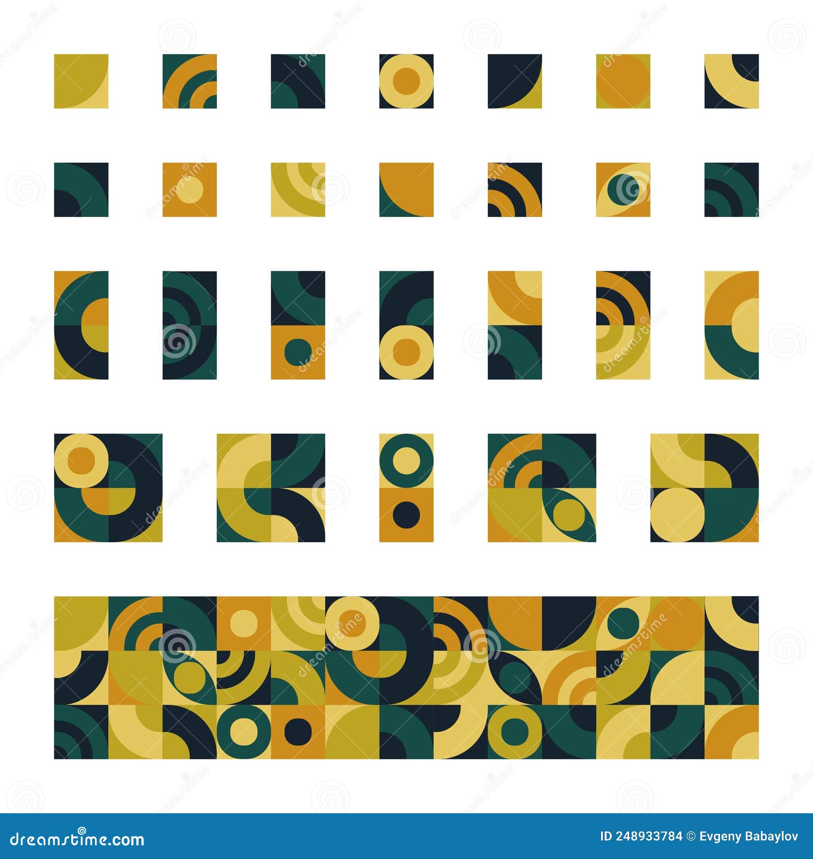 Different Abstract Bauhaus Elements, Modern Geometric Shapes in a ...