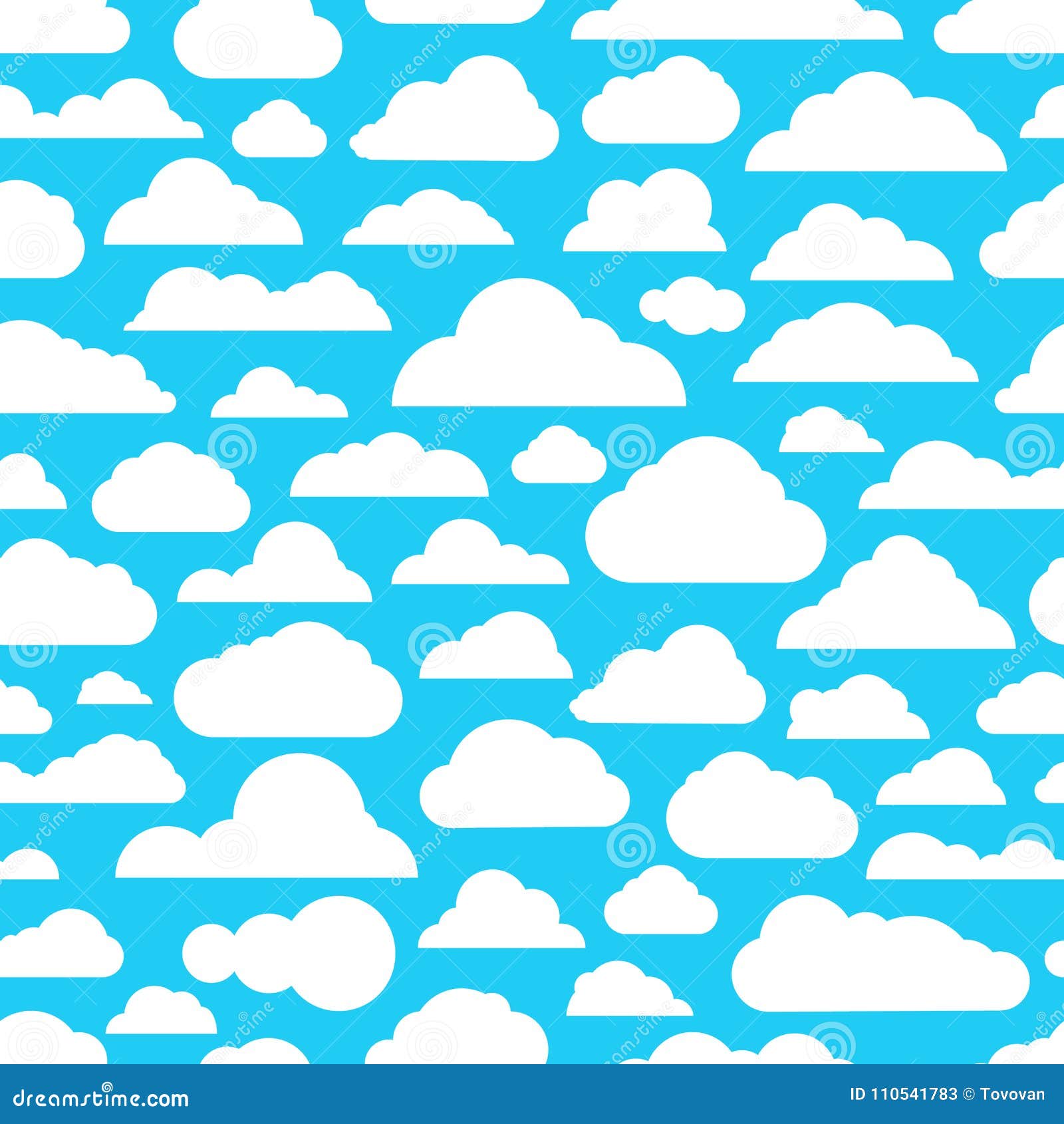 Different Abstract Cartoon Clouds Pattern Stock Vector - Illustration ...
