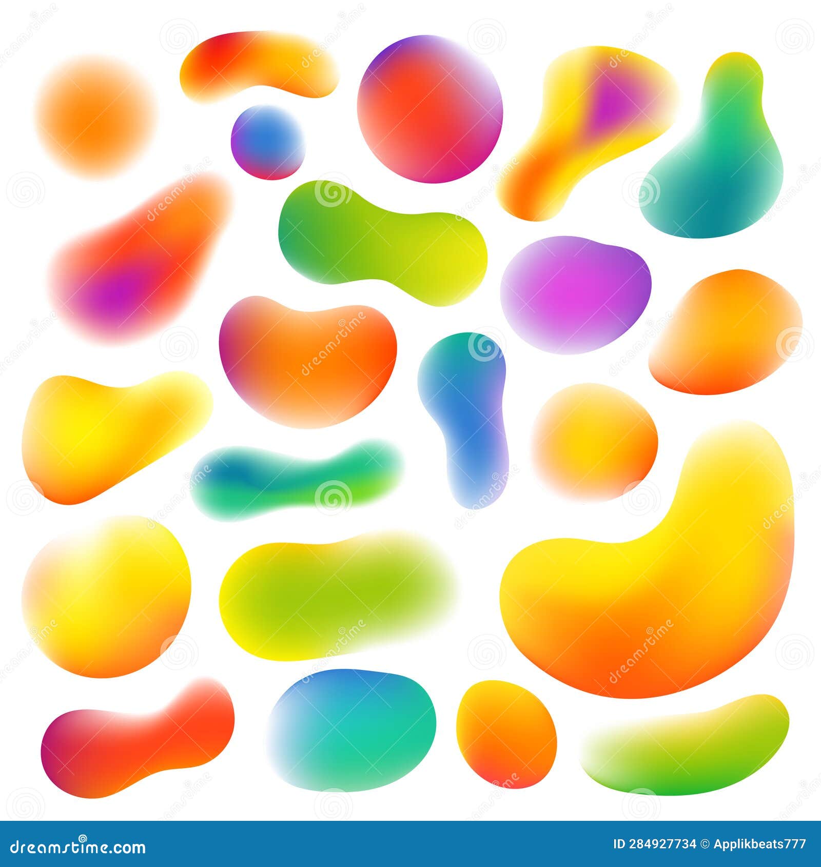 Different Abstract Colorful Shapes Vector Set Stock Vector ...