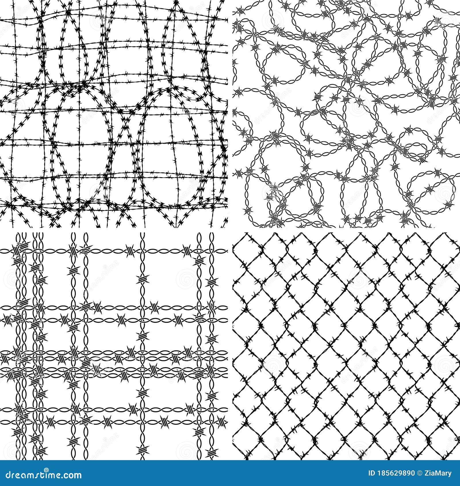 Tangled Barbed Wire Wallpaper Collection Stock Vector - Illustration of ...