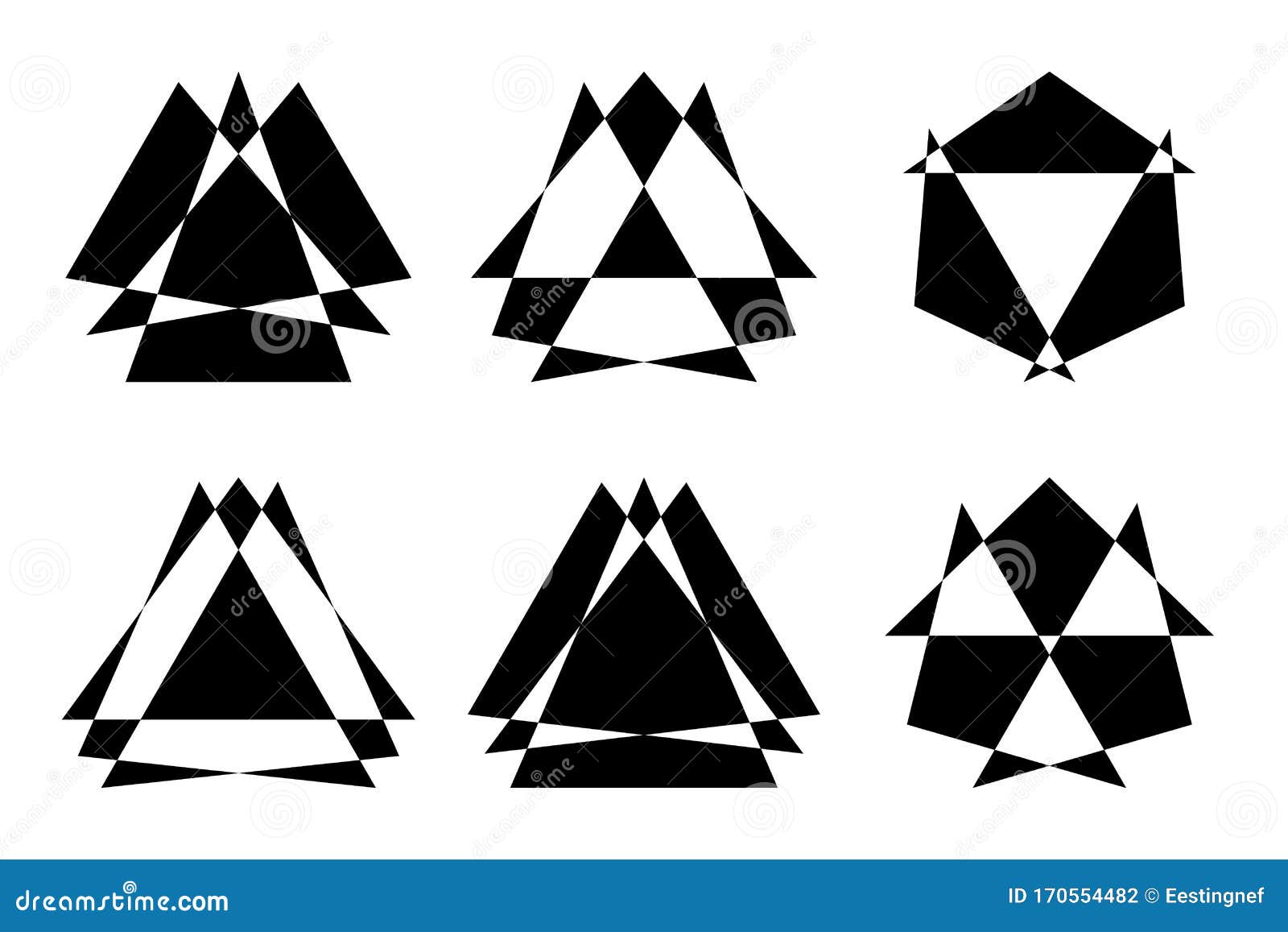 Different Abstract Geometric Design Element Set. Vector Illustration ...