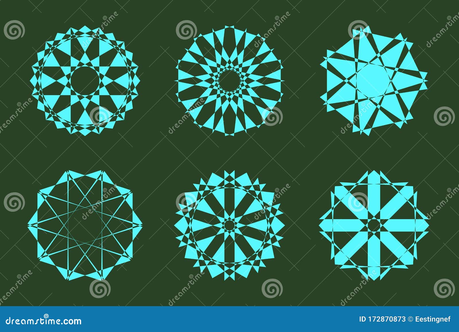 Different Abstract Geometric Design Element Set. Vector Illustration ...